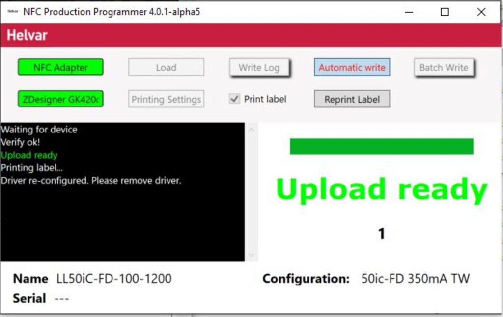 NFC Production Programmer Software | Helvar Components Oy Ab